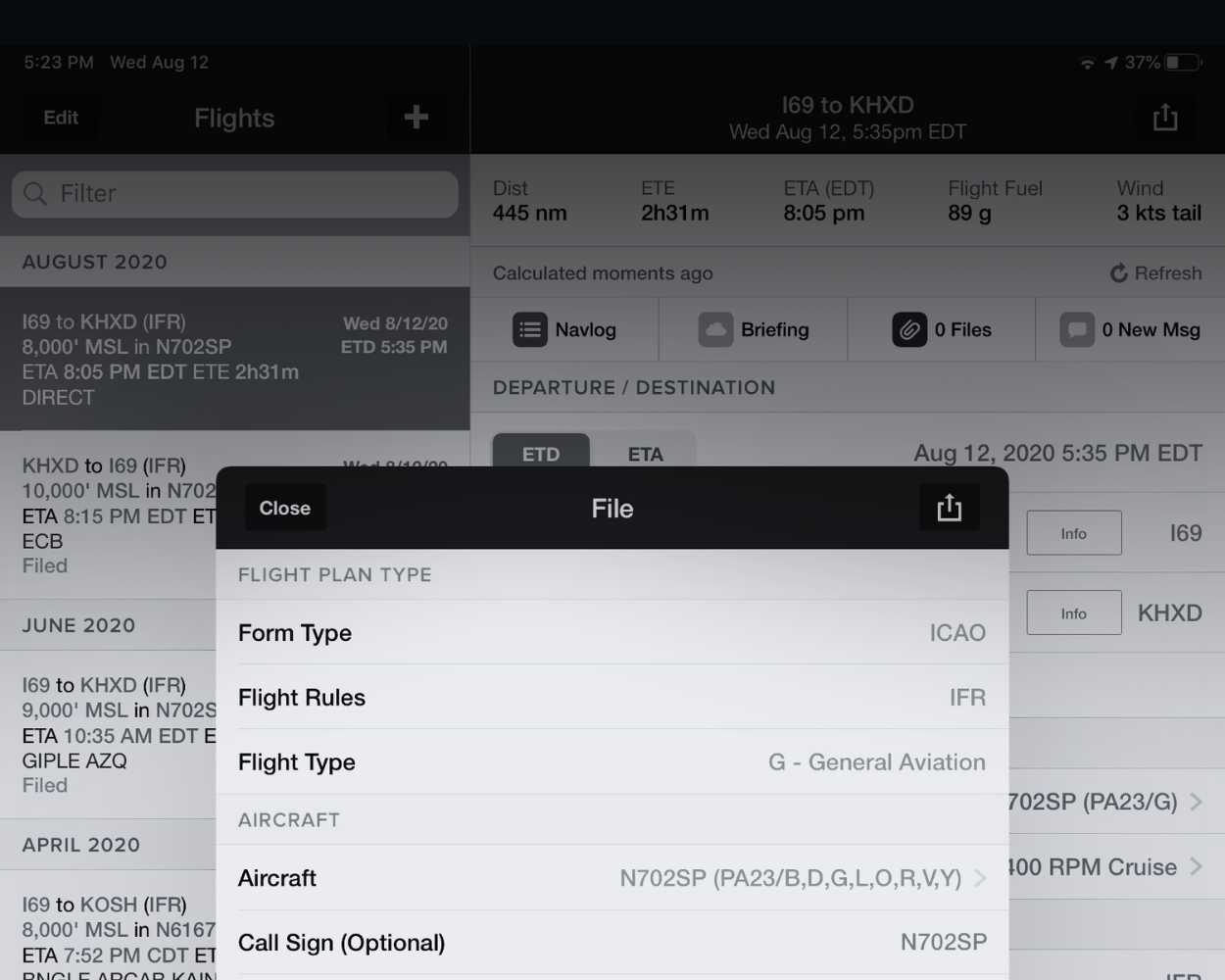 How to set up aircraft equipment codes in aviation apps to file IFR ...